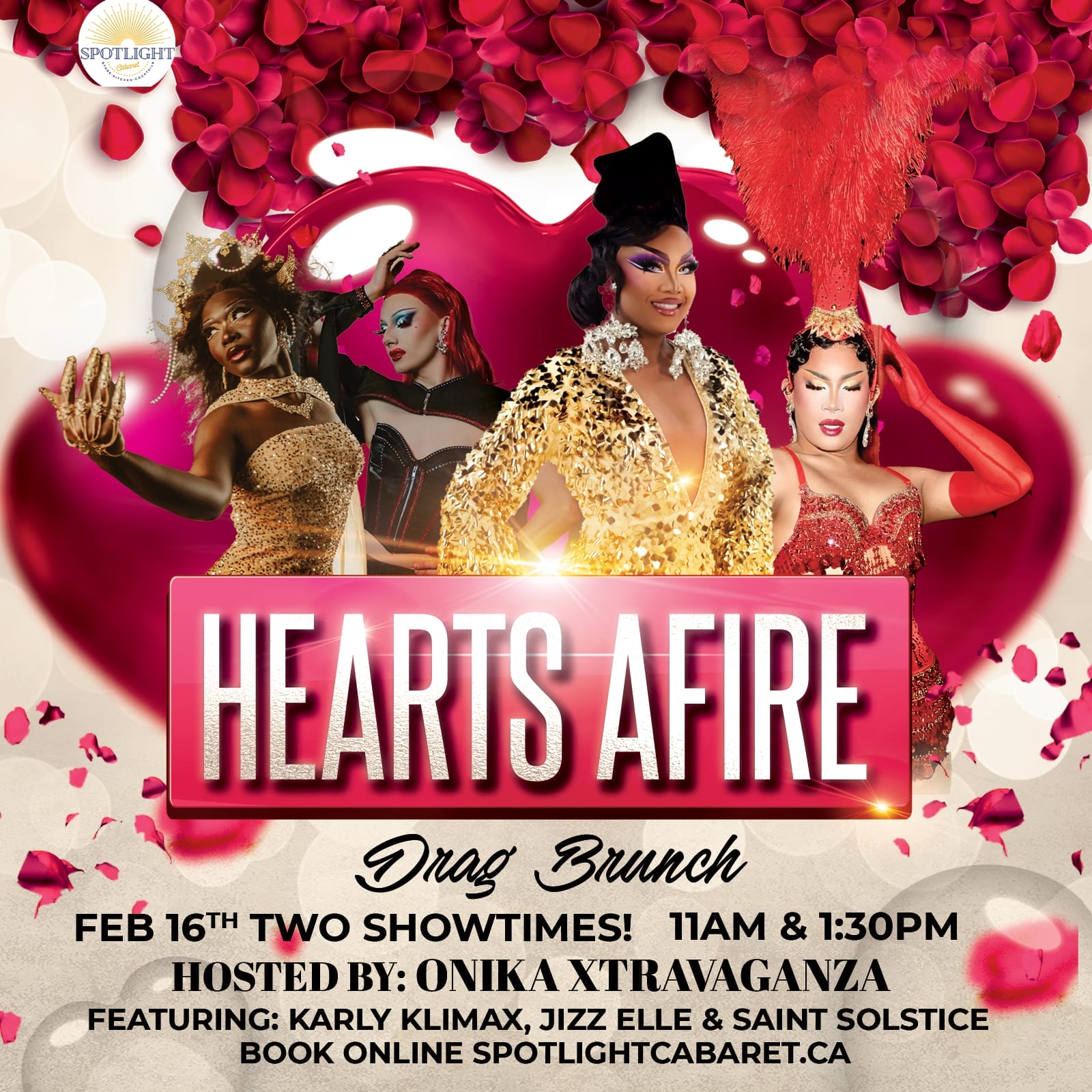 Hearts Afire Drag Brunch 11am • Spotlight Cabaret